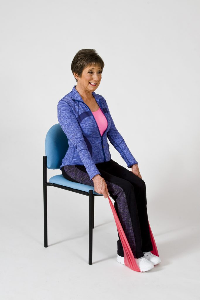 Seated Row With Band To Strengthen Upper Back - Sit and Be Fit